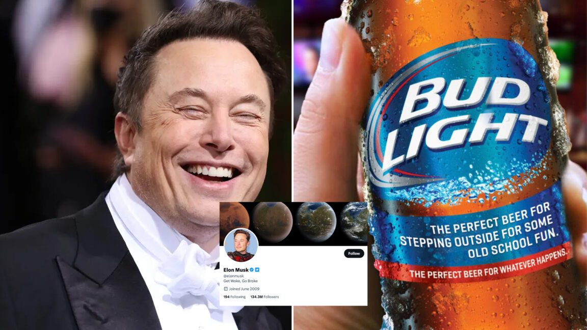 Elon Musk Changes Twitter Bio to "Get Woke, Go Broke" Following Bud ...
