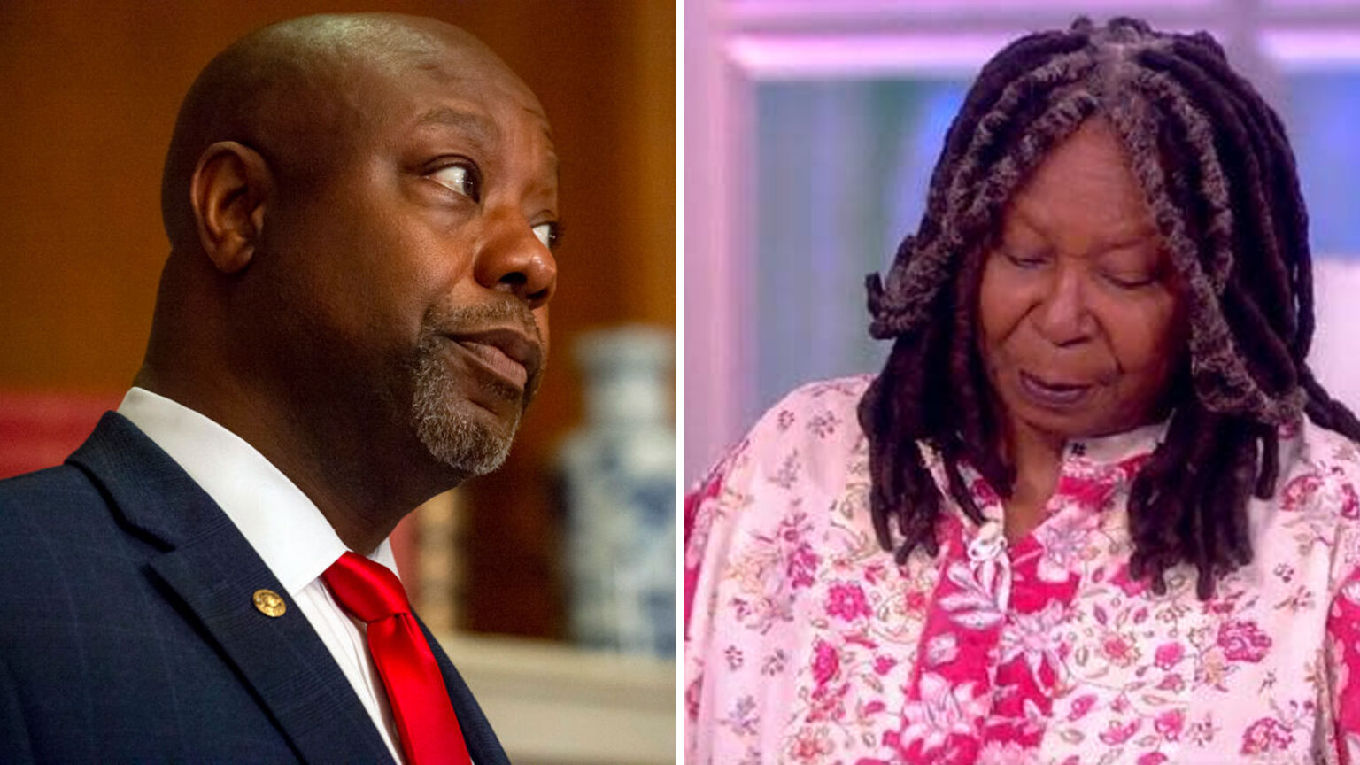 Just in: Tim Scott Fires Back At Whoopi Goldberg, Whoopi Walks Away Crying